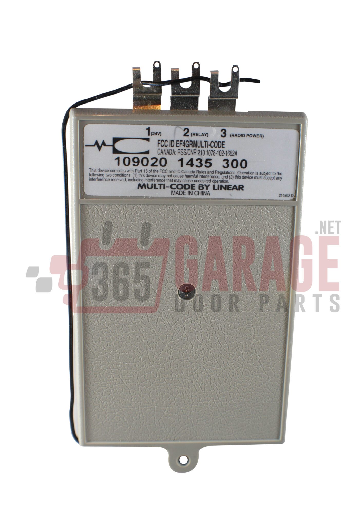 Linear Multi-Code Receiver, 1-Channel (MCS109020) - 365 Garage Door ...