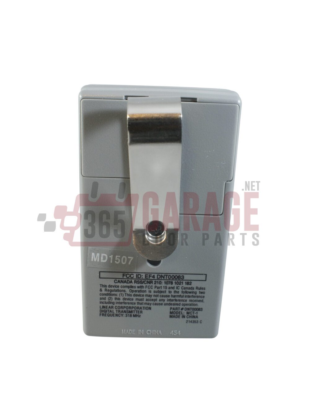 Linear Mega Code MCT-1 DNT00083 1-channel Visor Transmitter Gate ...